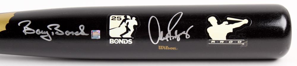 Barry Bonds Alex Rodriguez Signed Sam Bat Baseball Bat (Beckett COA ...