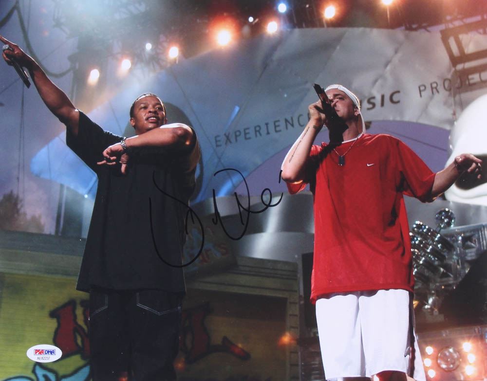 Dr. Dre Signed 11x14 Photo (PSA Hologram)