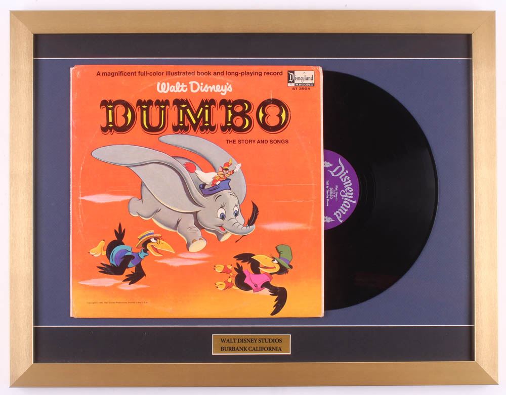 Walt Disney's "Dumbo" 18.5x24 Custom Framed Vinyl Record Album Display