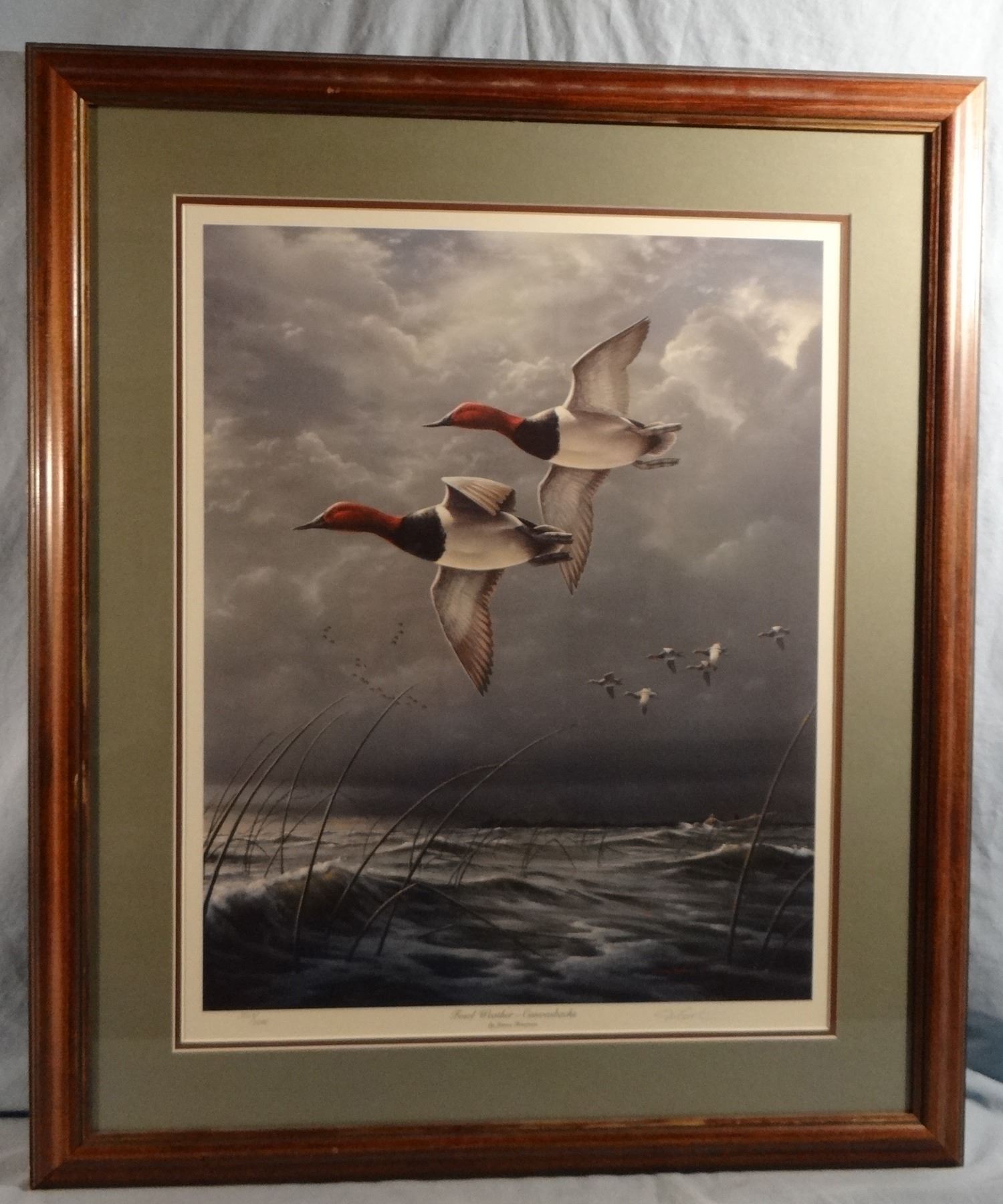 James Hautman, Fowl Weather-Canvasbacks, 3568/5000, signed, 18w x 23h