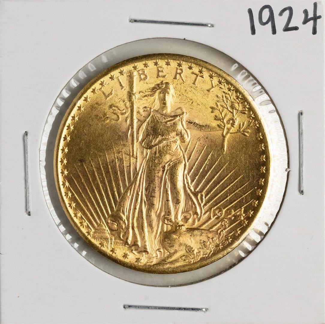 1924 $20 St. Gaudens Double Eagle Gold Coin