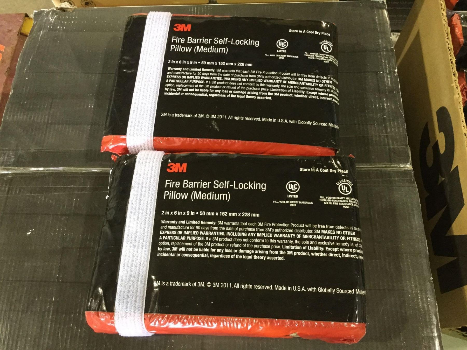 3M Fire Barrier Self-Locking Pillow Lot of 2