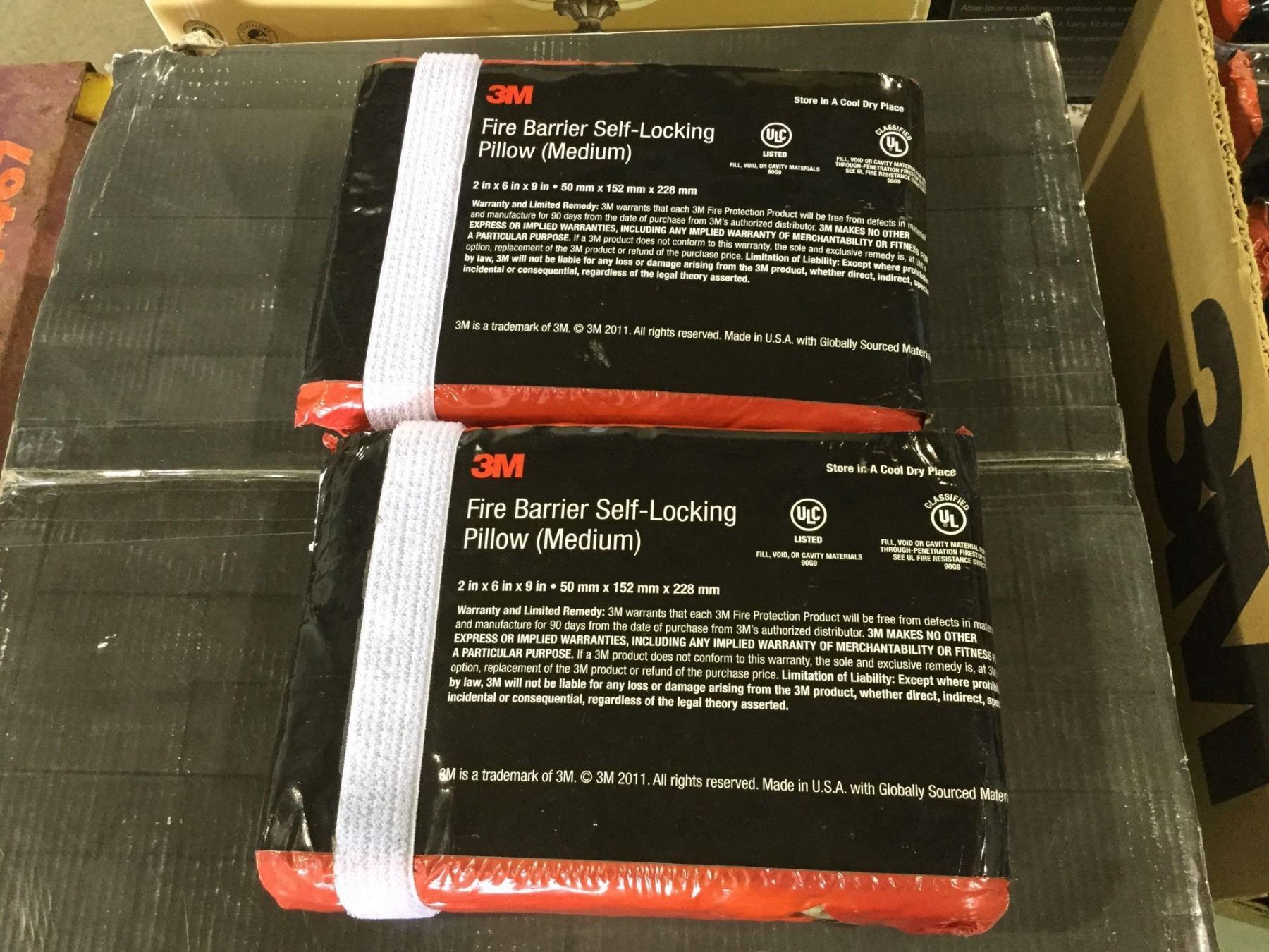 3M Fire Barrier Self-Locking Pillow Lot of 2