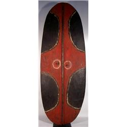 A SUPERB MENDI WAR SHIELD, the anterior with rais