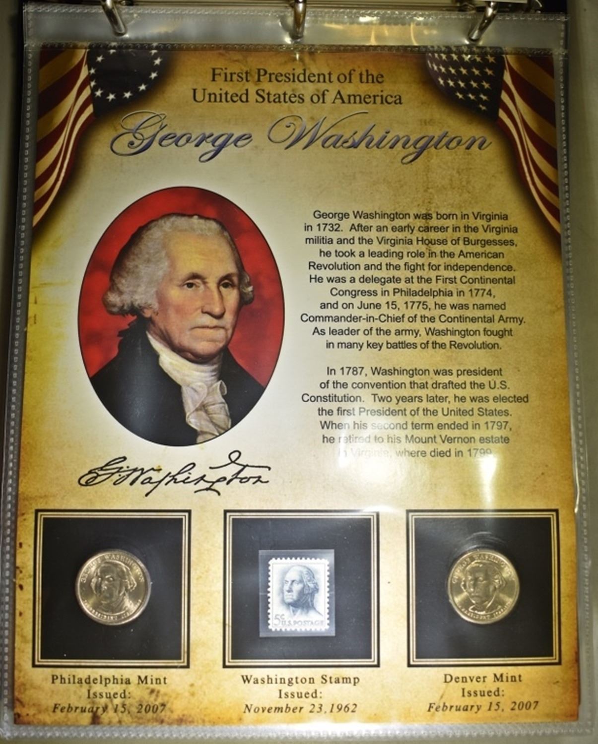 PRESIDENTIAL DOLLAR & STAMP COLLECTION