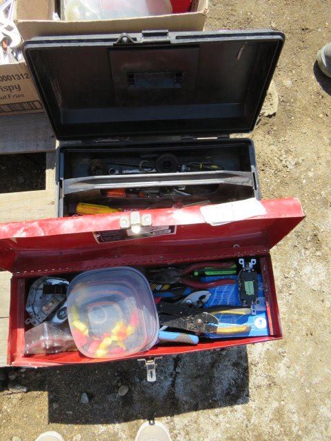 LOT OF 2 TOOL BOXES AND CONTENTS (ASSORTED TOOLS AND ELECTRICAL ITEMS) - Schmalz Auctions