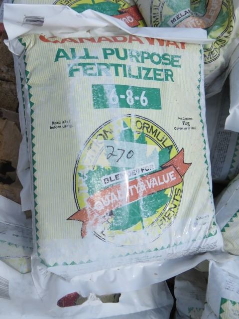PALLET OF FERTILIZER (6-8-6) *10 BAGS OF FERTILIZER* (6 BAGS OF ...