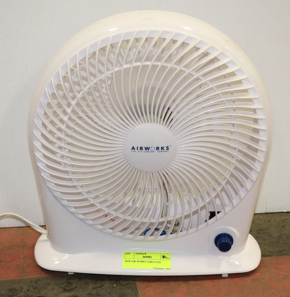 NEW AIR WORKS TABLE FAN
