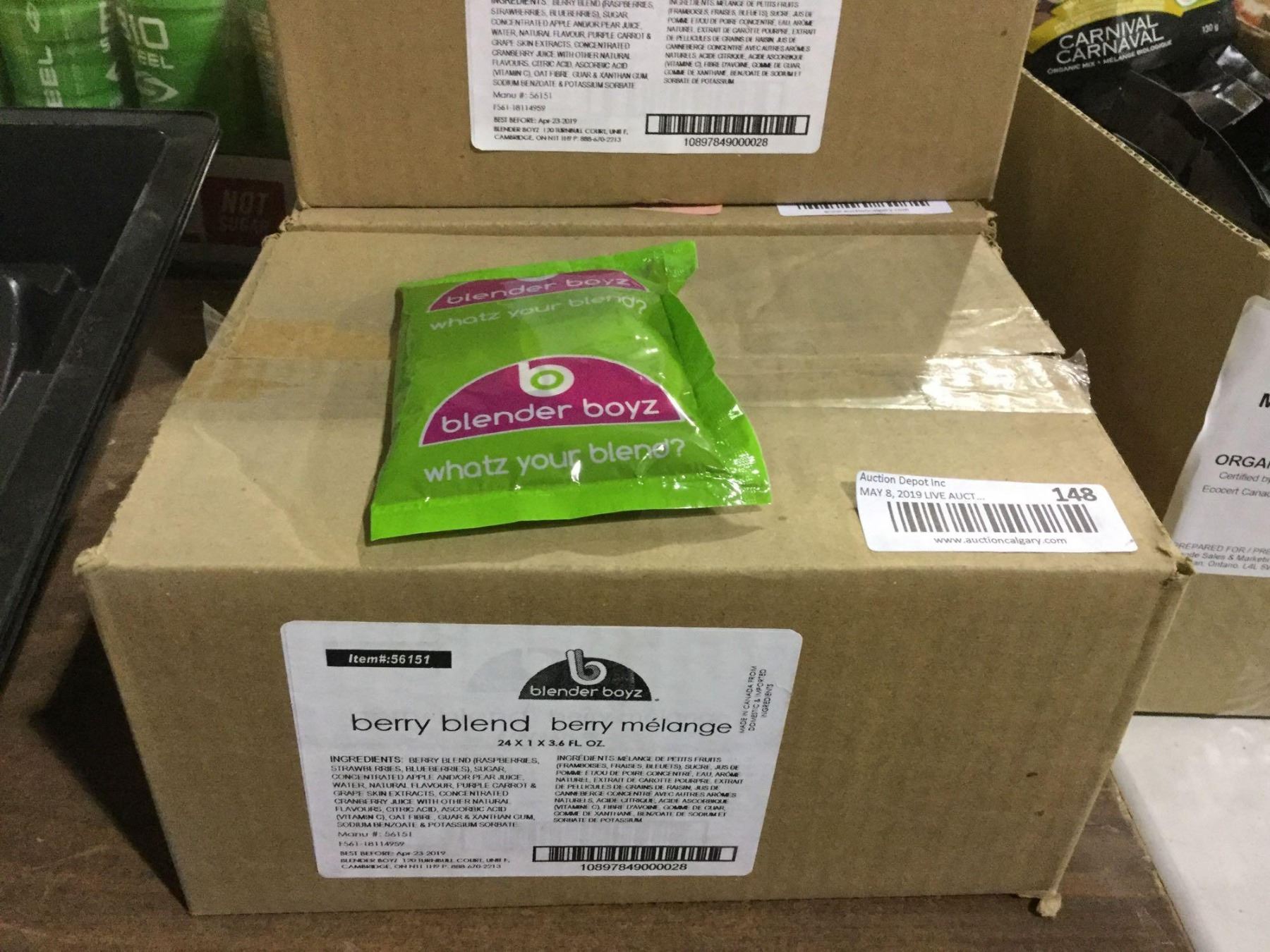 Case of Blender Boyz Berry Blend Smoothie Mix (24 x 1 x 3.6 Fl oz)