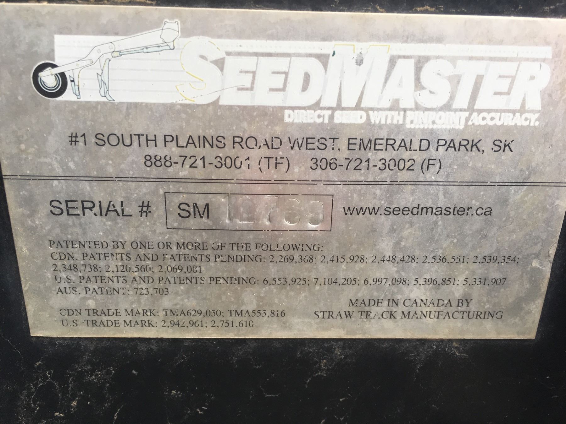 2012 Seedmaster TXB Air Drill model 7012 ( SN SM12789) 70 foot width