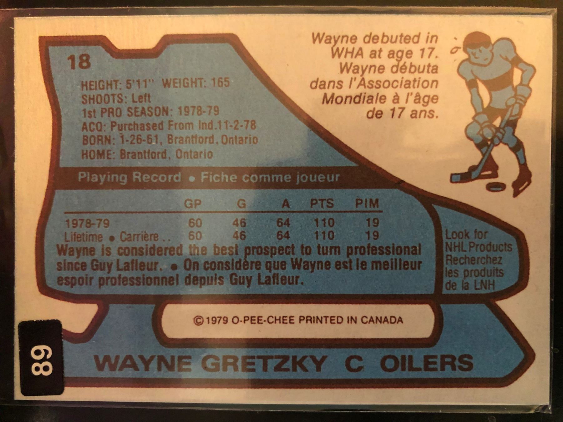 1979-80 O-Pee-Chee Rookie Reprint Wayne Gretzky #18