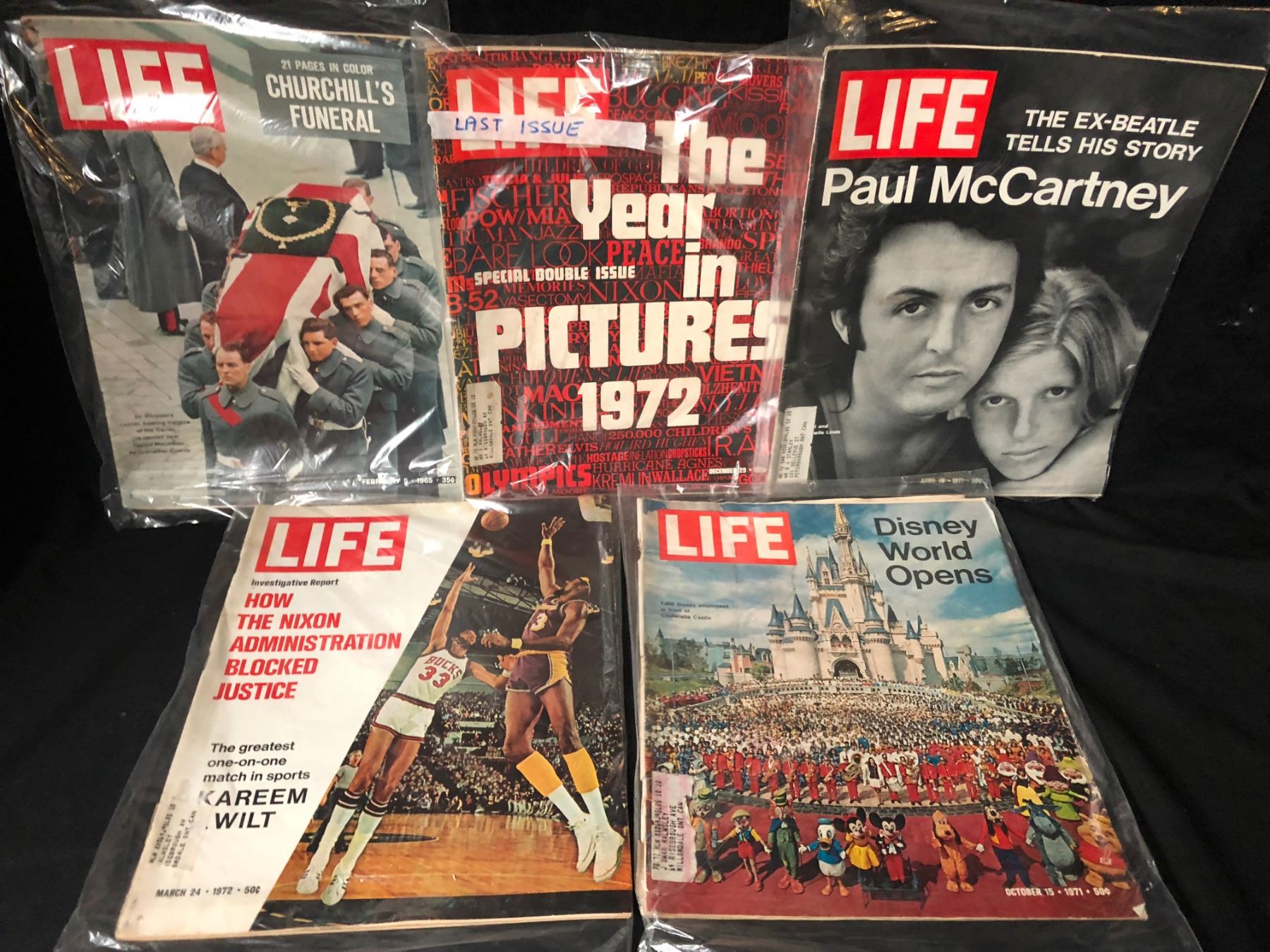 VINTAGE LIFE MAGAZINE LOT (INCLUDES LAST ISSUE)