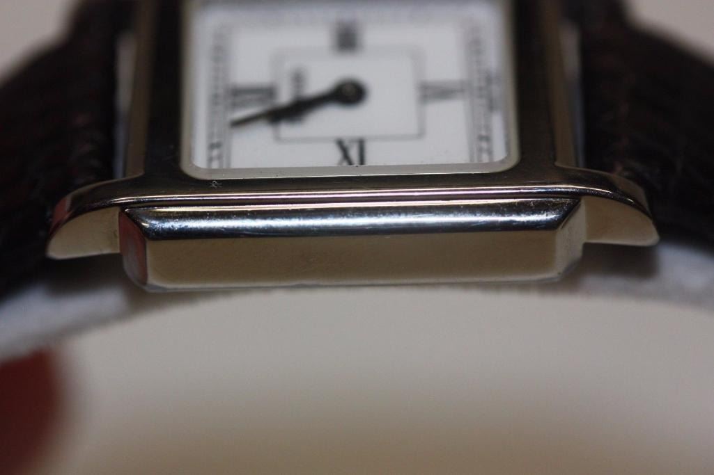 Authentic Tiffany & Co. Women's Sterling Silver Square Watch With ...