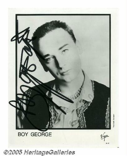 Boy George Signed Photograph. As the lead singer