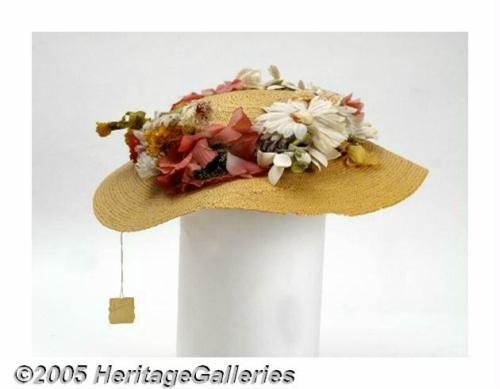 Minnie Pearl Dress, Hat, and Museum Mannequin Hea