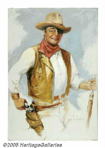 Earl MacPherson "John Wayne" Painting. A painting