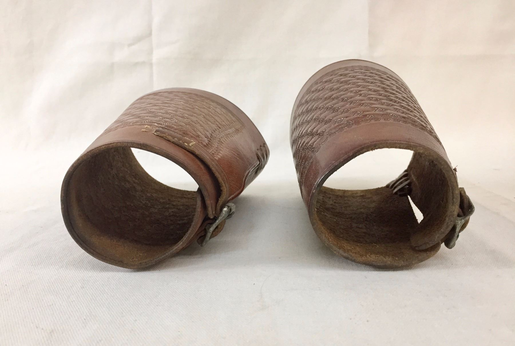 Pair of Vintage Leather Cowboy Wrist Cuffs