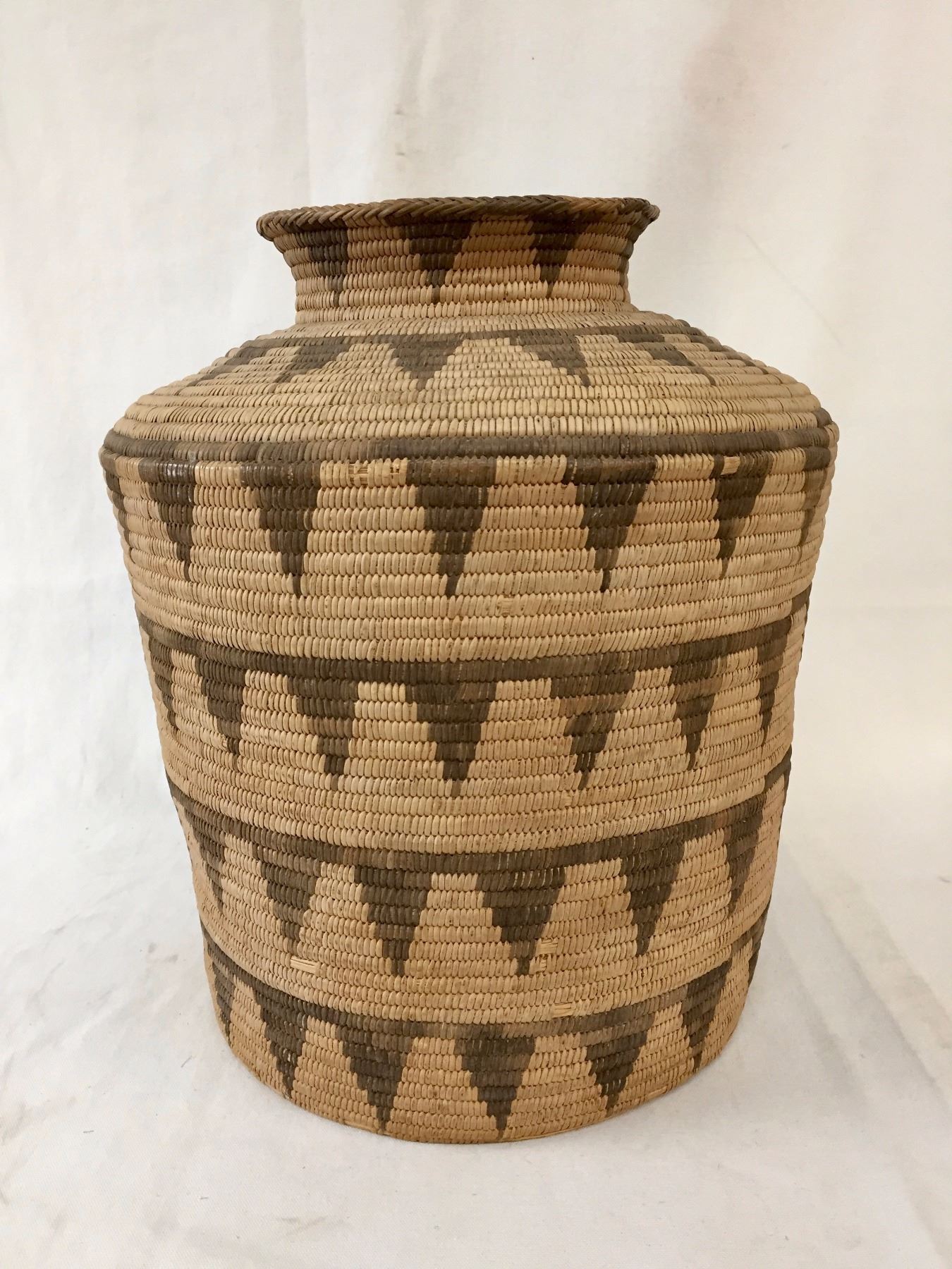 Large Antique Pima Olla Basket