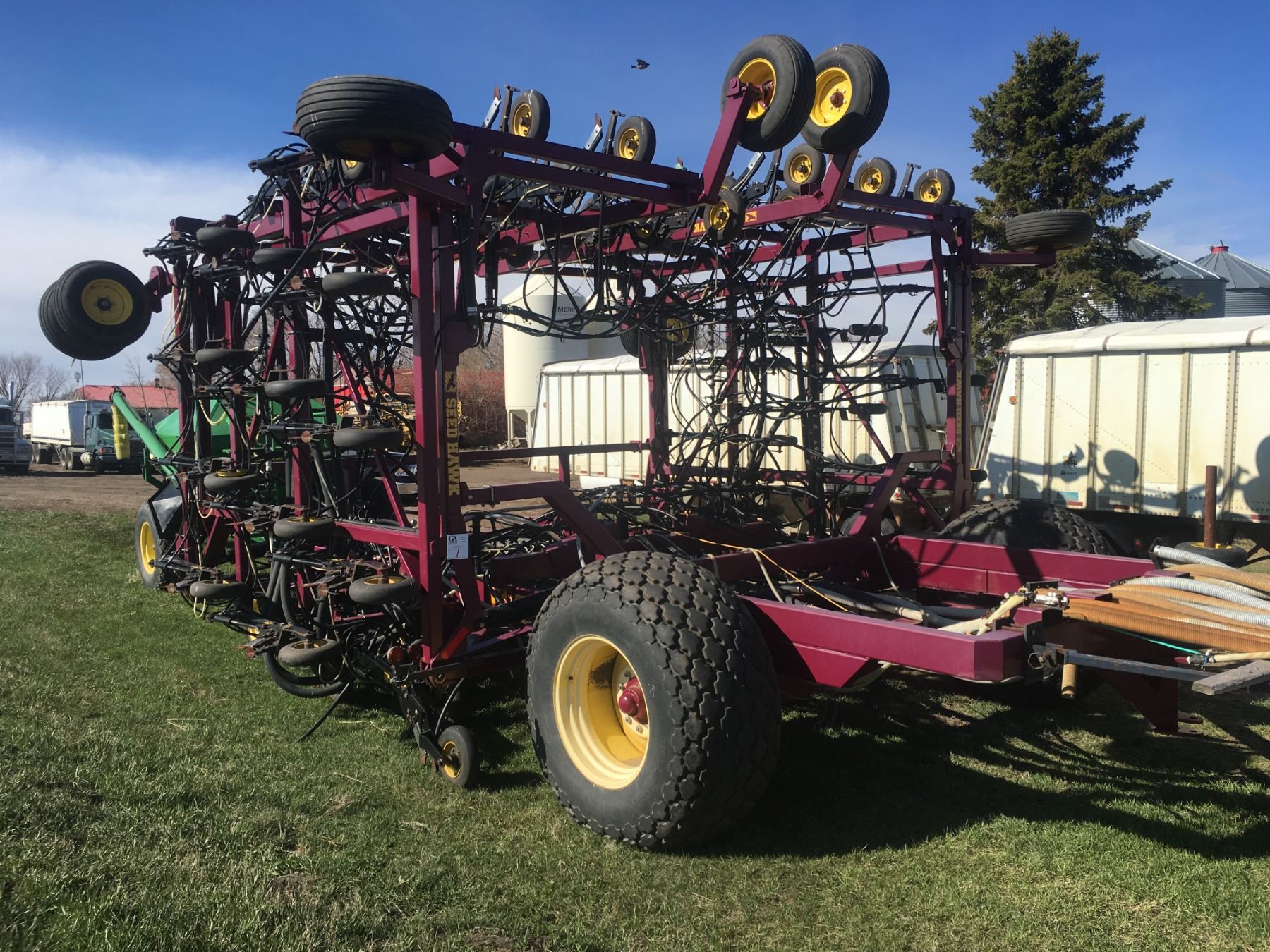 Seed Hawk Air Seeder with 787 JD Cart, Flexi Coil 2320 Fertilizer cart