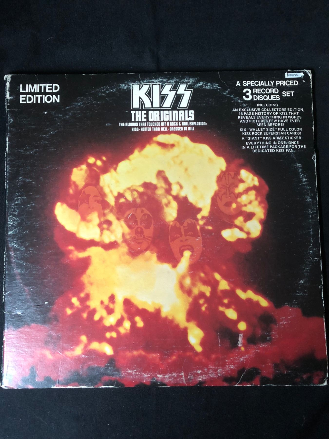 LIMITED EDITION KISS "THE ORIGINALS" 3 RECORD SET