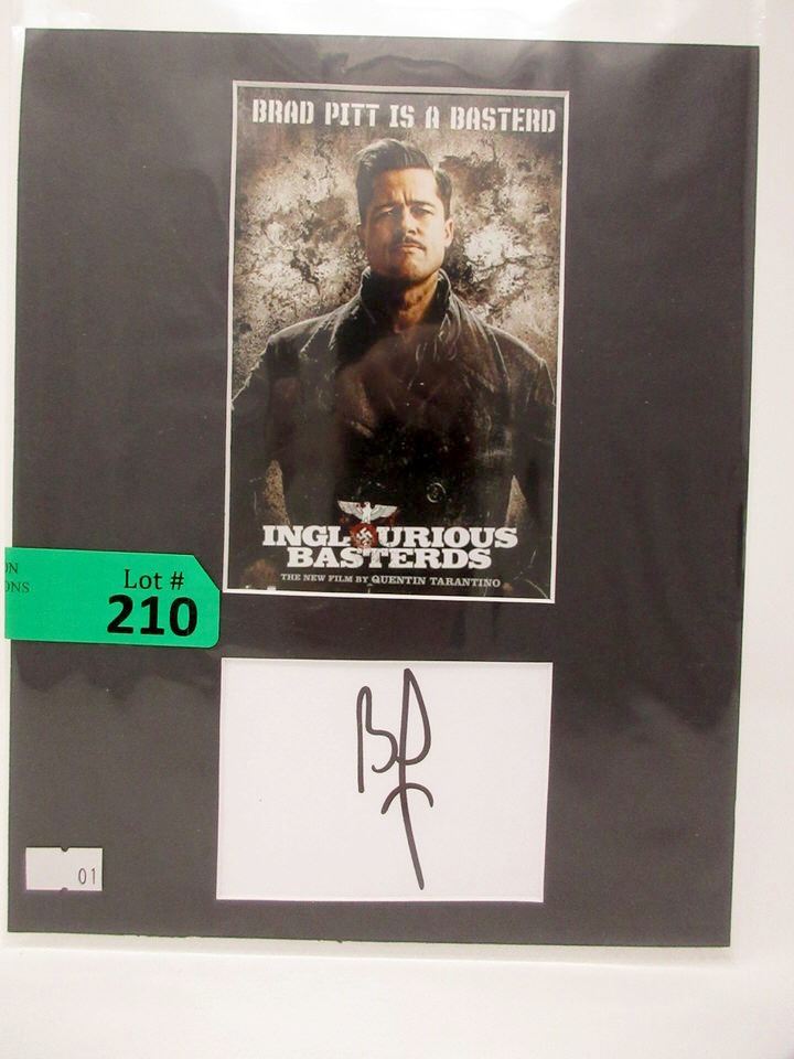 Certified Brad Pitt Signature with 4 x 6 Inch Photo