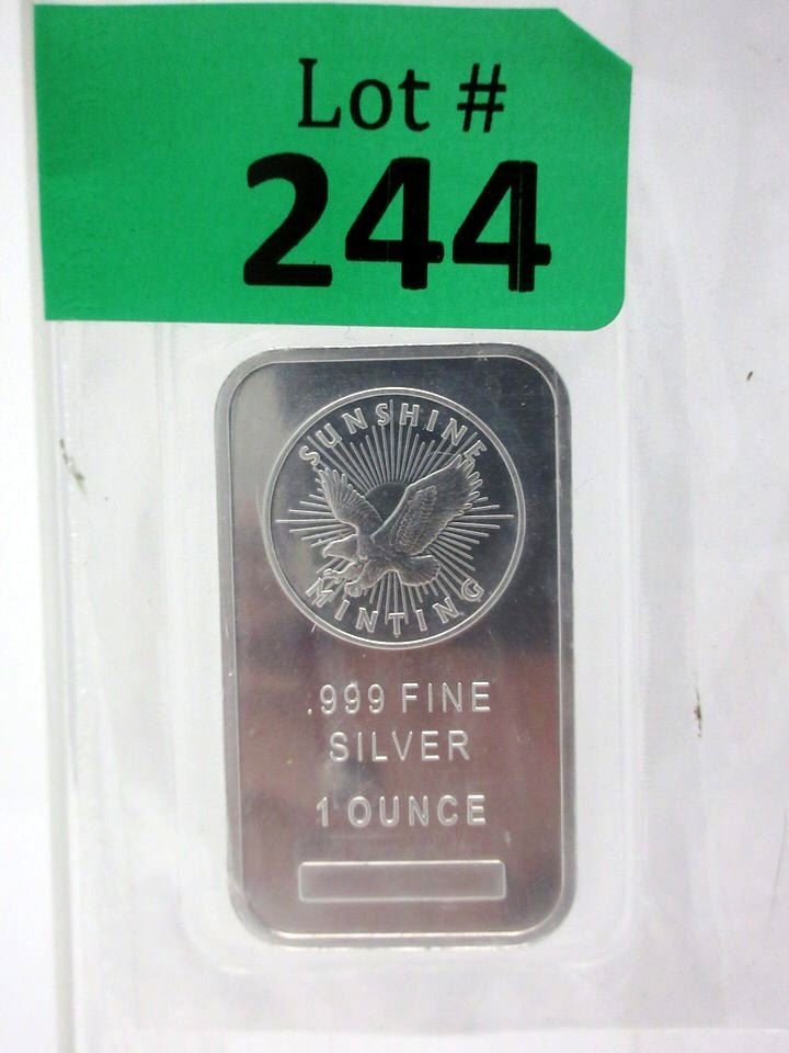 1 Oz Sunshine Minting .999 Silver Bar
