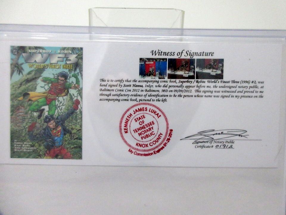 Three Autographed DC Comic Books with Certificates