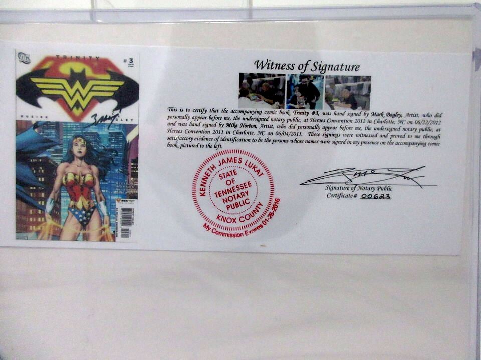Three Autographed DC Comic Books with Certificates