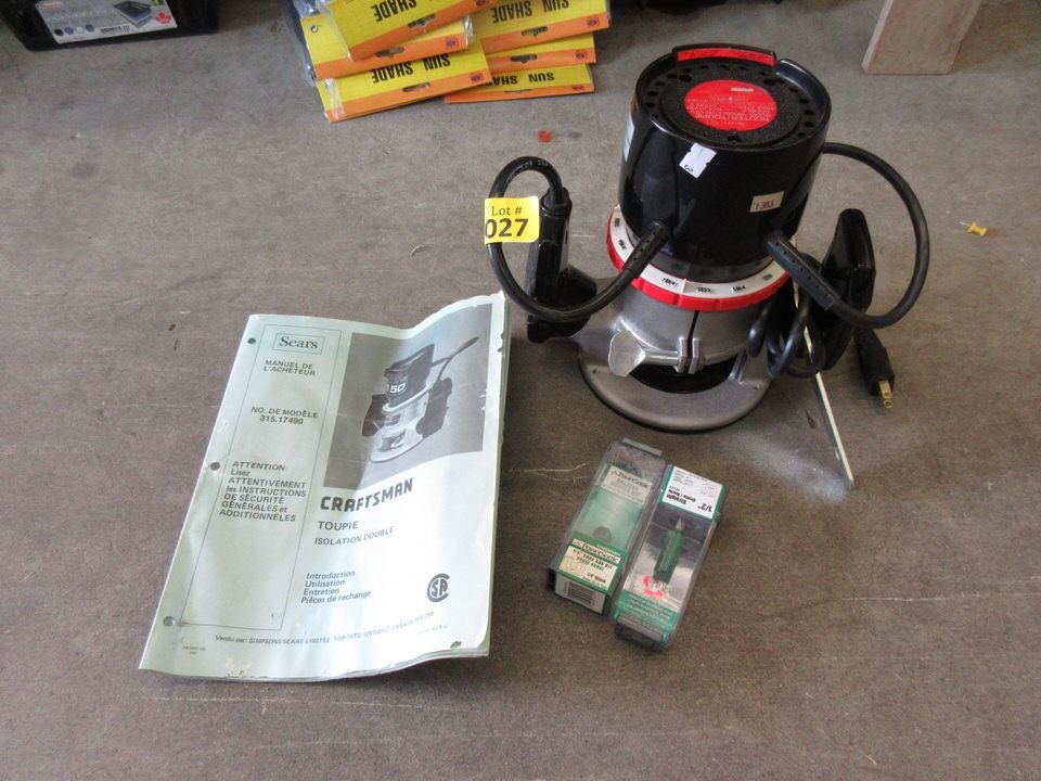 Craftsman Router with Bits - Model 315.17490