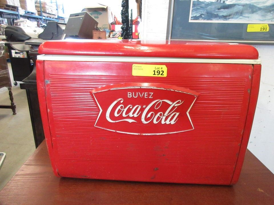 1950s Vintage Metal Clad Coca-Cola Cooler