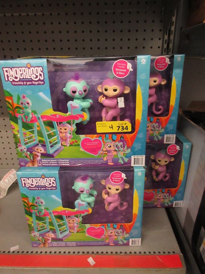 4 New Fingerlings Monkeybar Playsets