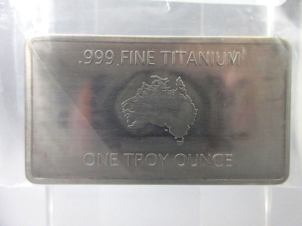 1 Oz. .999 Fine Titanium Investor Bar
