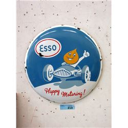 Vintage 16" Porcelain Esso Sign