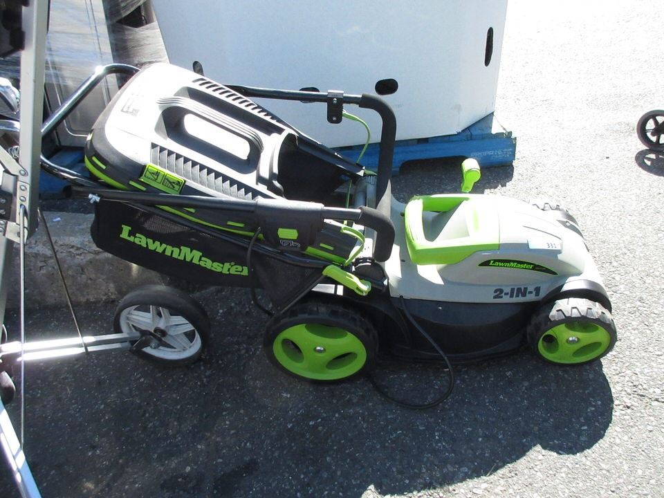 LawnMaster Electric Lawn Mower with Grass Catcher