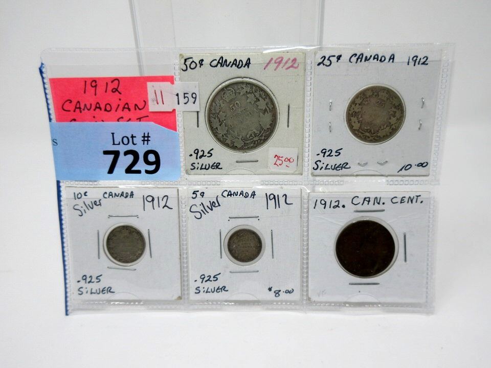 1912 Canadian Coin Set with .925 Coins
