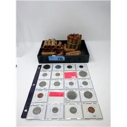 30 Rolls of Canadian Pennies & 3 CDN Coin Sets