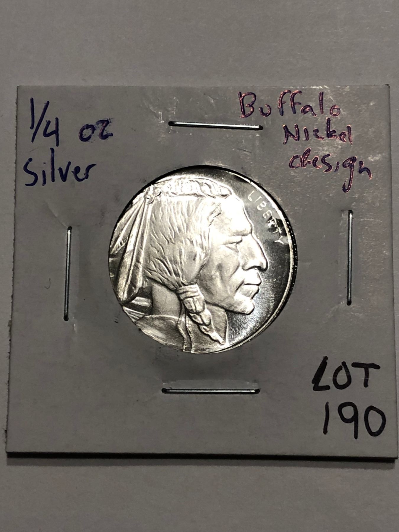 Buffalo Chief Silver Bullion Coin 1/4oz 999 Fine Silver