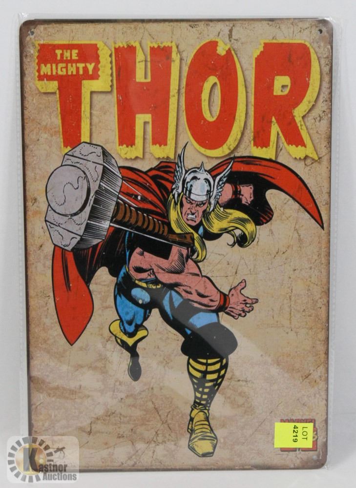 NEW! 8" X 12" THOR METAL SIGN