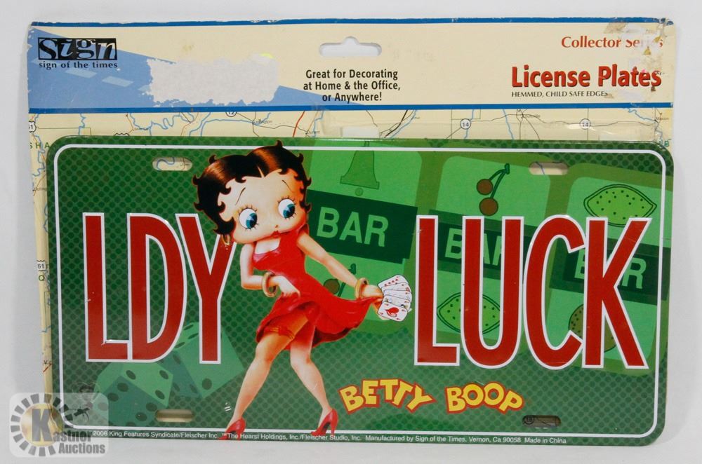 BETTY BOOP LICENSE PLATE