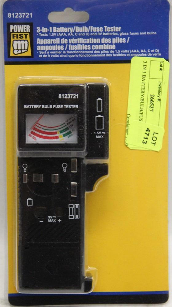 3 IN 1 BATTERY/BULB/FUSE TESTER