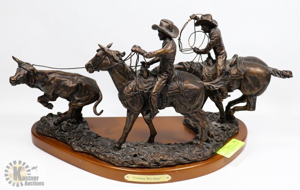 WESTERN SCULPTURE ENTITLED COWBOY TWO STEP