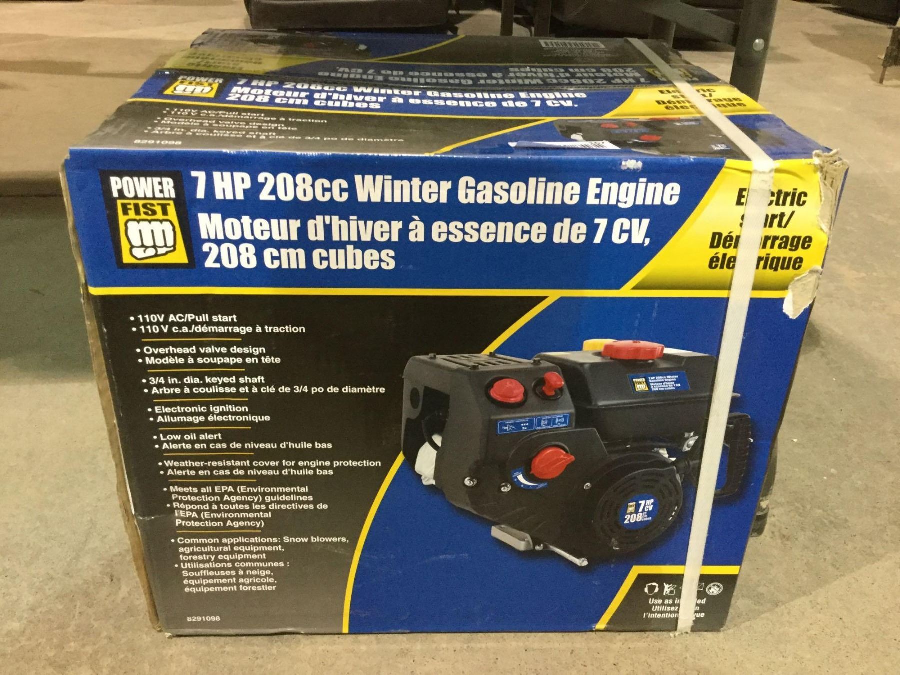 Power Fist 7HP 208cc Winter Gasoline Engine