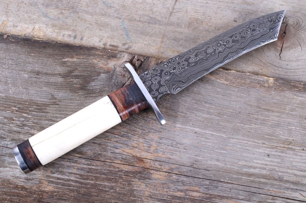 M.T. Knives Bozeman Indian Chief & Damascus Tanto
