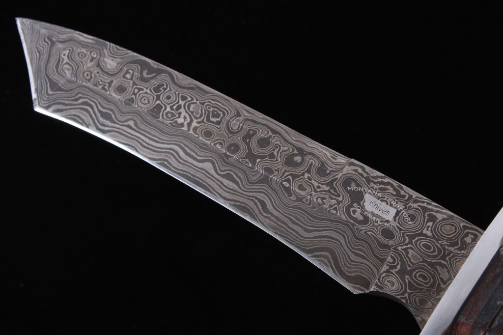 M.T. Knives Bozeman Indian Chief & Damascus Tanto