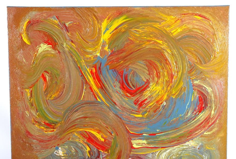 Original Signed Bill Rains Acrylic Painting