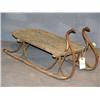19TH C PRIMITIVE CHILDS SLED WITH SWAN HEAD FRONT