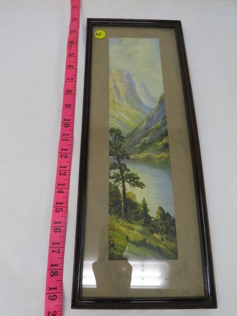 MOUNTAIN RIVER PAINTING (SIGNED M. THOMPSON) *IN FRAME* - Schmalz Auctions