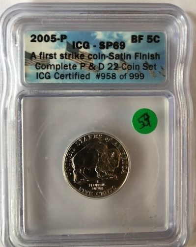 FIVE CENT COIN (2005, P, ICG CERT.) *USA*