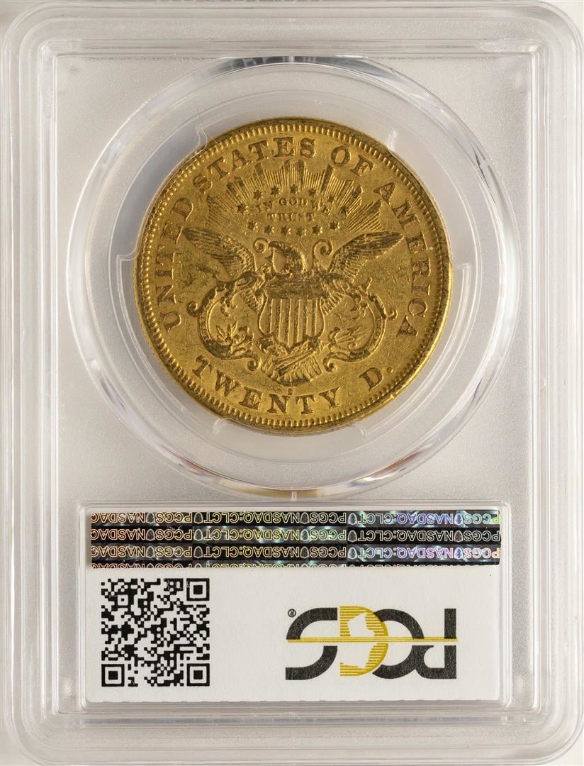 1873-S Closed 3 $20 Liberty Head Double Eagle Gold Coin PCGS XF40