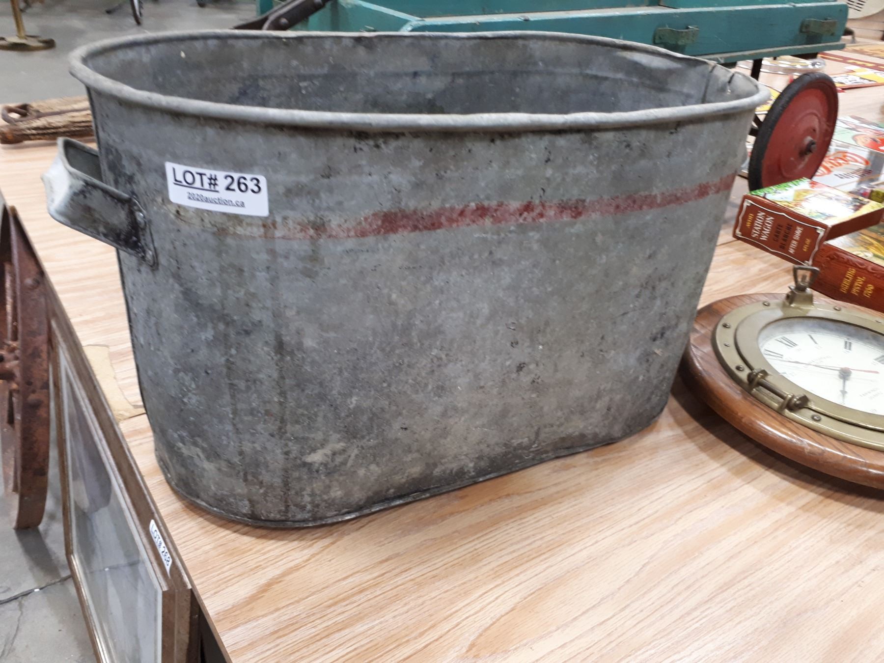 GALVANIZED METAL WASH BASIN